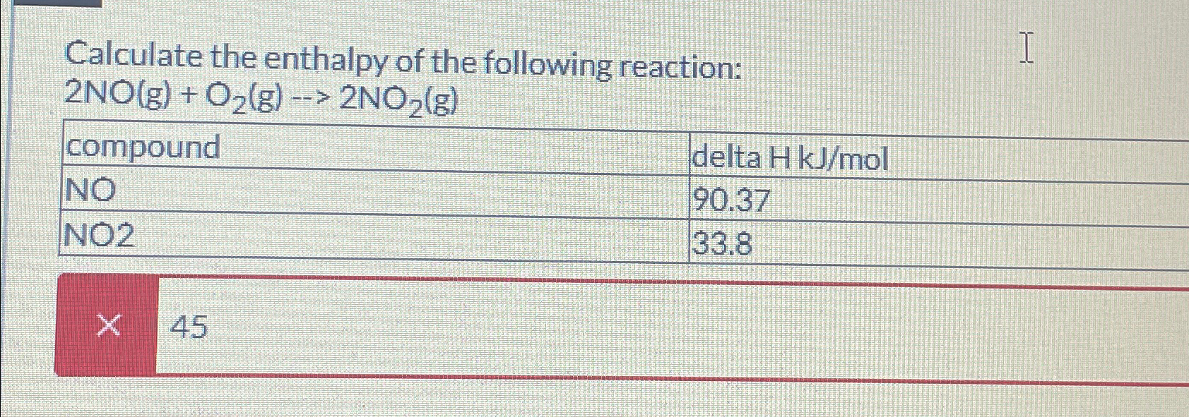 Solved Calculate the enthalpy of the following | Chegg.com