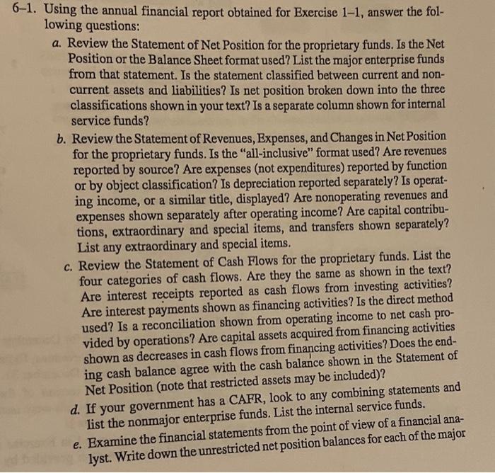 Solved Using the annual financial report obtained for | Chegg.com