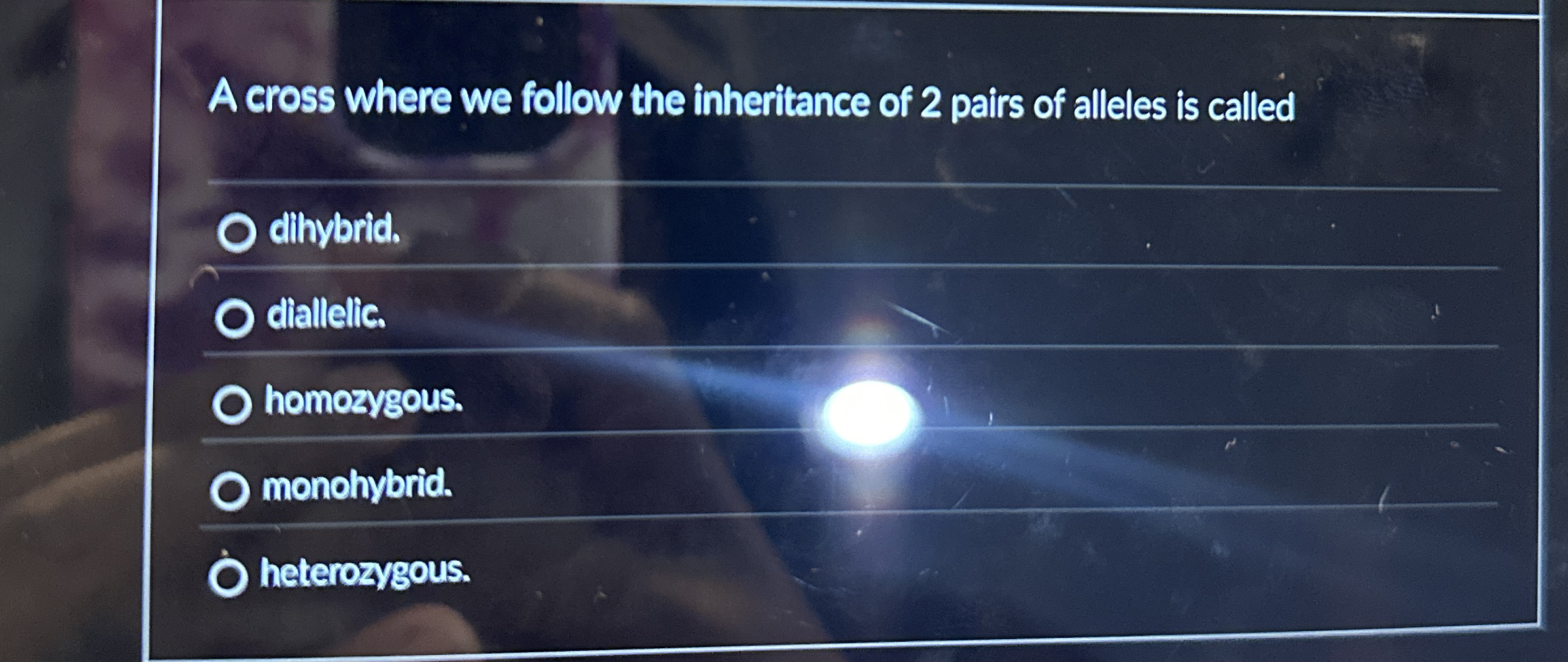 Solved A cross where we follow the inheritance of 2 ﻿pairs | Chegg.com
