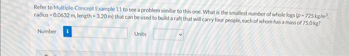 Solved Refer to Multiple-Concept Example 11 to see a problem | Chegg.com