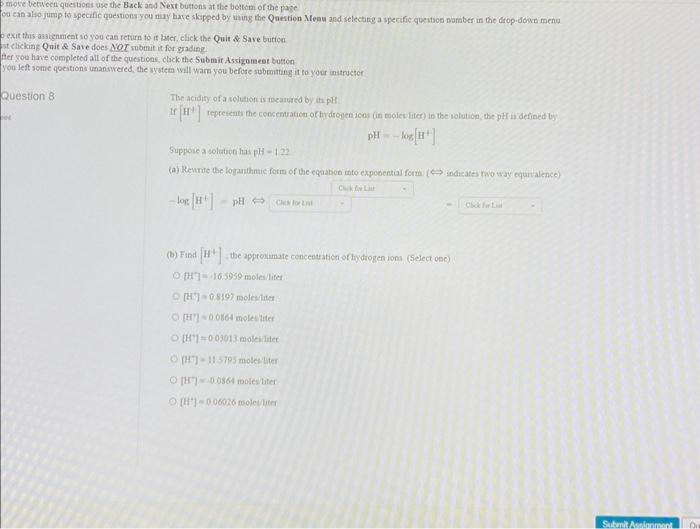 Solved move bethecn queitaons use the Back and Next buttons | Chegg.com
