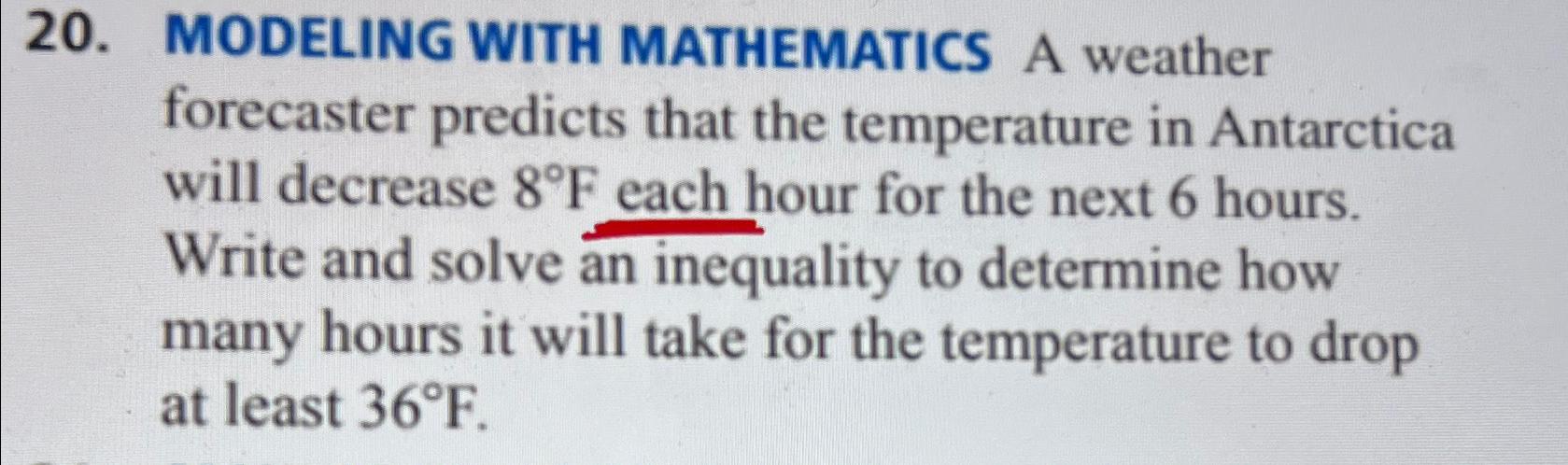 Solved MODELING WITH MATHEMATICS A weather forecaster | Chegg.com