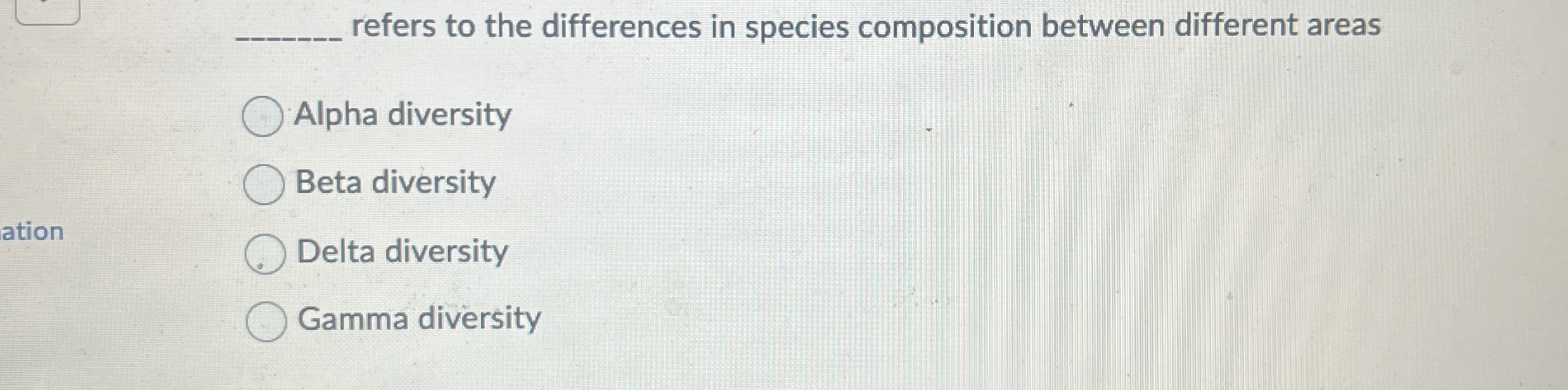 Solved refers to the differences in species composition | Chegg.com