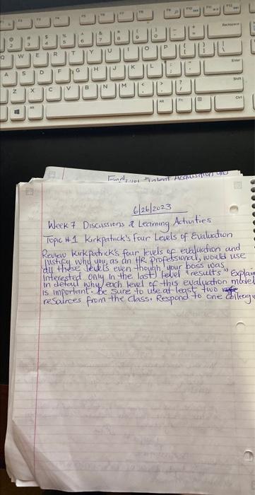 Solved Week 7 Discissions a Learning Actinties Topic $1 | Chegg.com