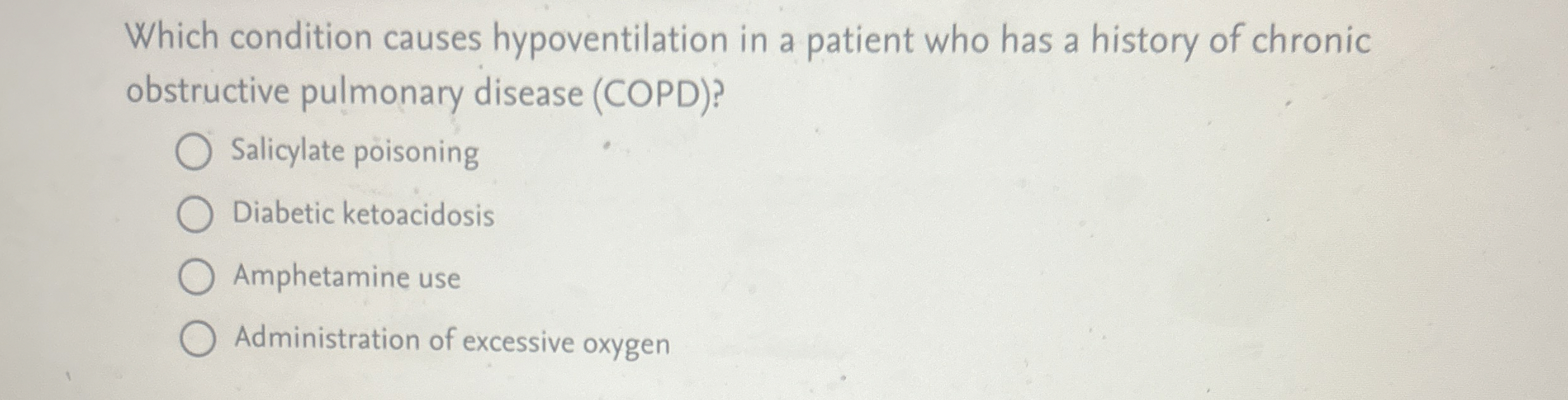 Solved Which condition causes hypoventilation in a patient | Chegg.com