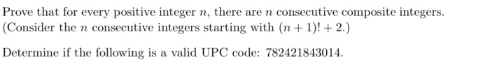 Solved Prove that for every positive integer n, there are n | Chegg.com