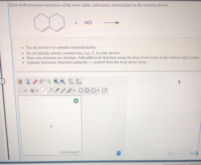 Solved Draw both resonance structures of the most stable | Chegg.com