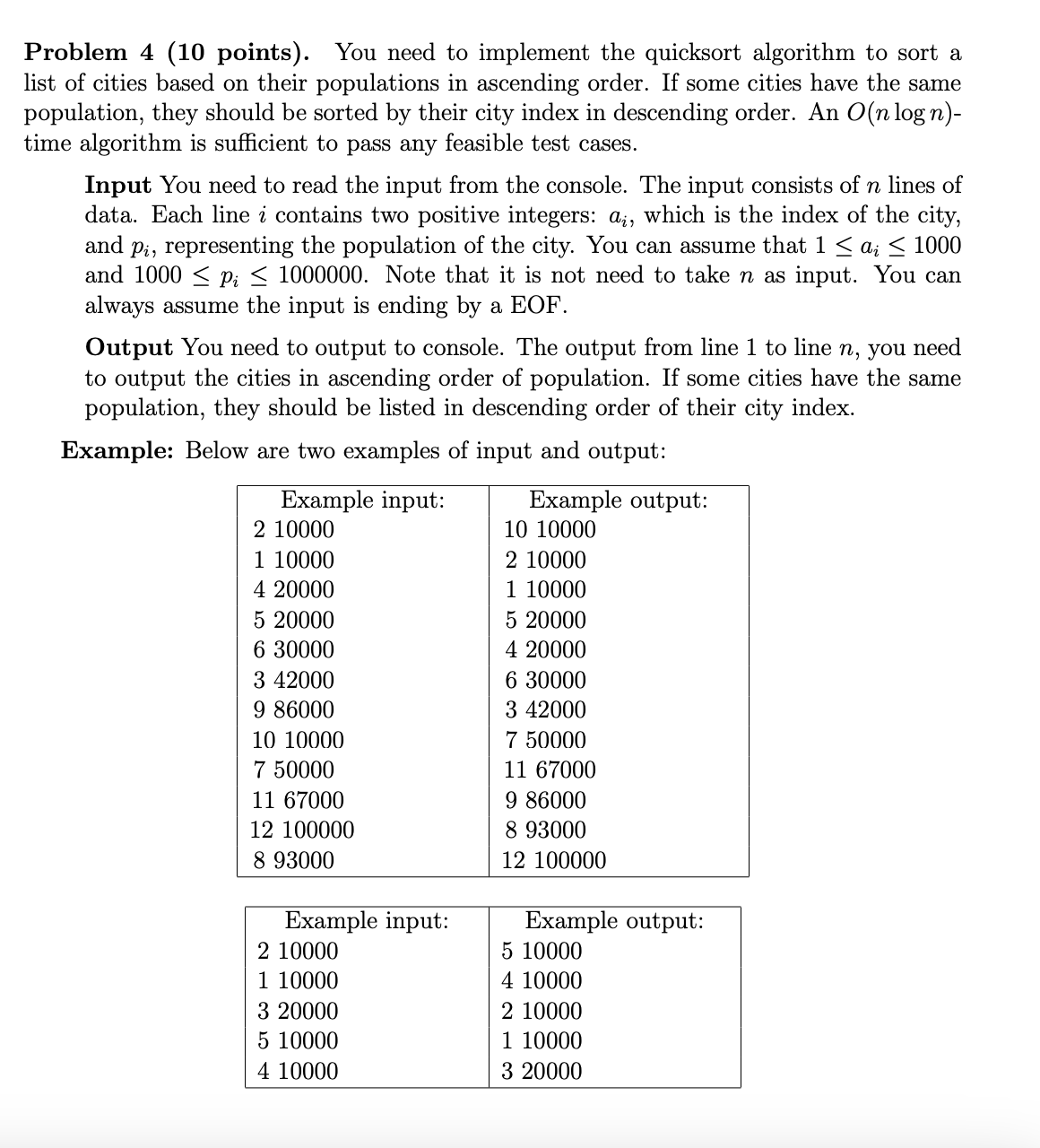 Solved Problem 4 (10 ﻿points). ﻿You need to ﻿implement the | Chegg.com