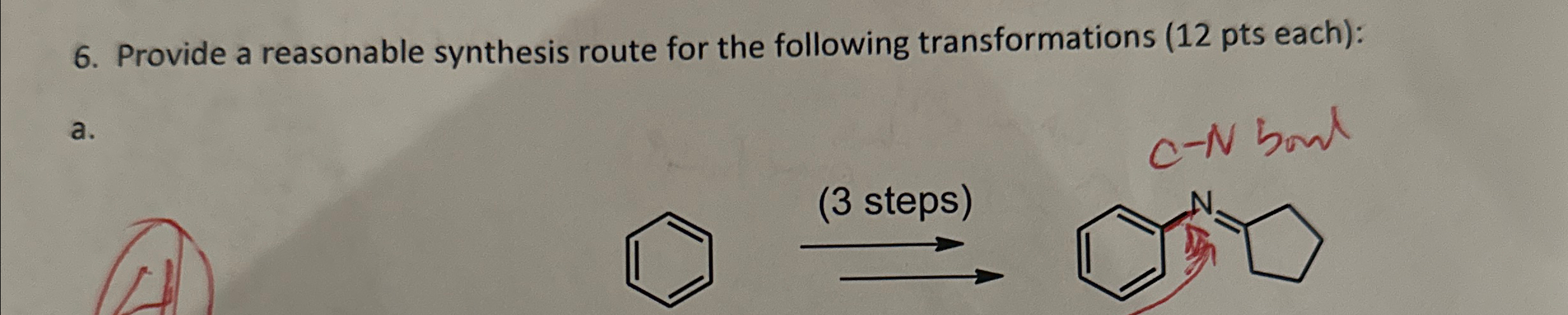 Solved Provide a reasonable synthesis route for the | Chegg.com