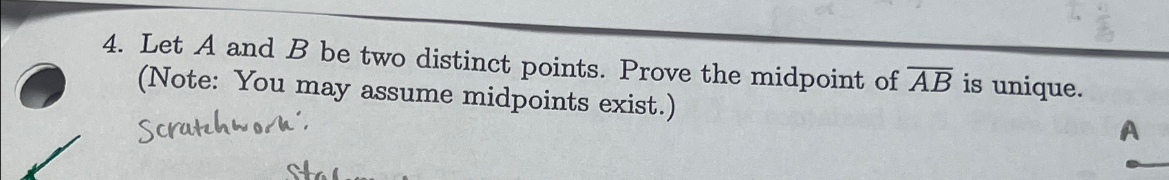 Solved Let A and B ﻿be two distinct points. Prove the | Chegg.com