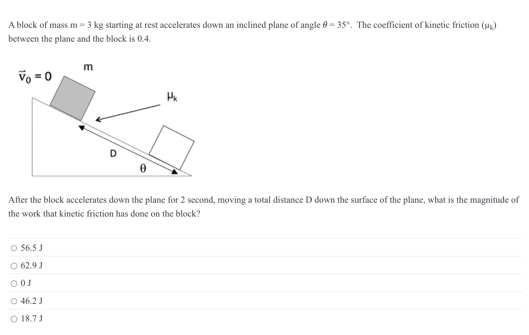Solved A box of mass M is stationary on an inclined plane, | Chegg.com