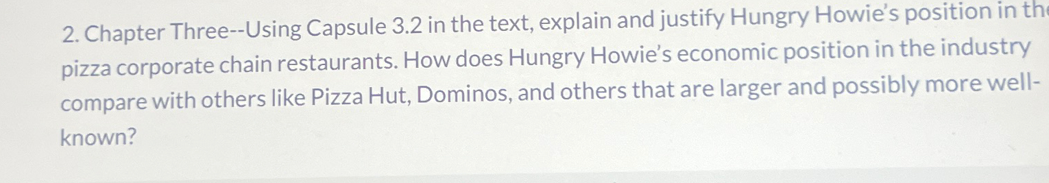 Solved Chapter Three--Using Capsule 3.2 ﻿in the text, | Chegg.com