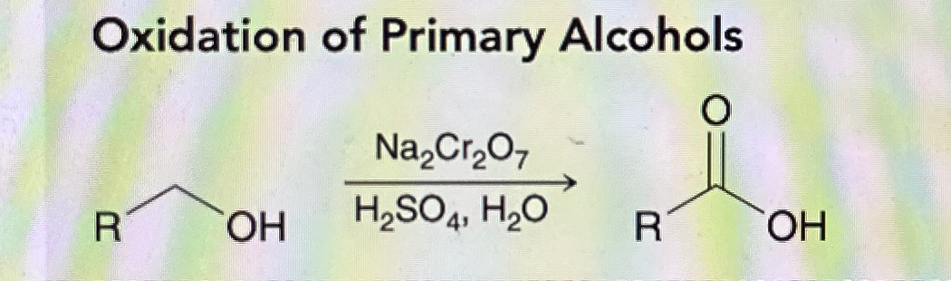 Oxidation of Primary Alcohols- ﻿can someone DRAW on | Chegg.com