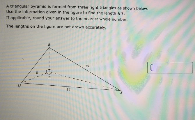 Solved A triangular pyramid is formed from three right | Chegg.com