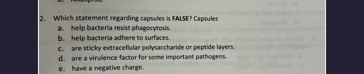 Solved Which statement regarding capsules is FALSE? | Chegg.com