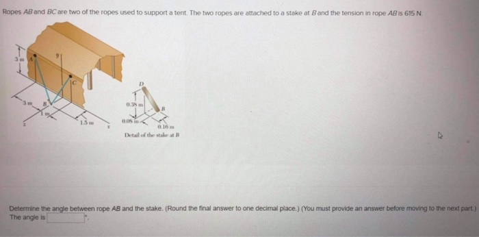 Solved Ropes AB and BC are two of the ropes used to support | Chegg.com