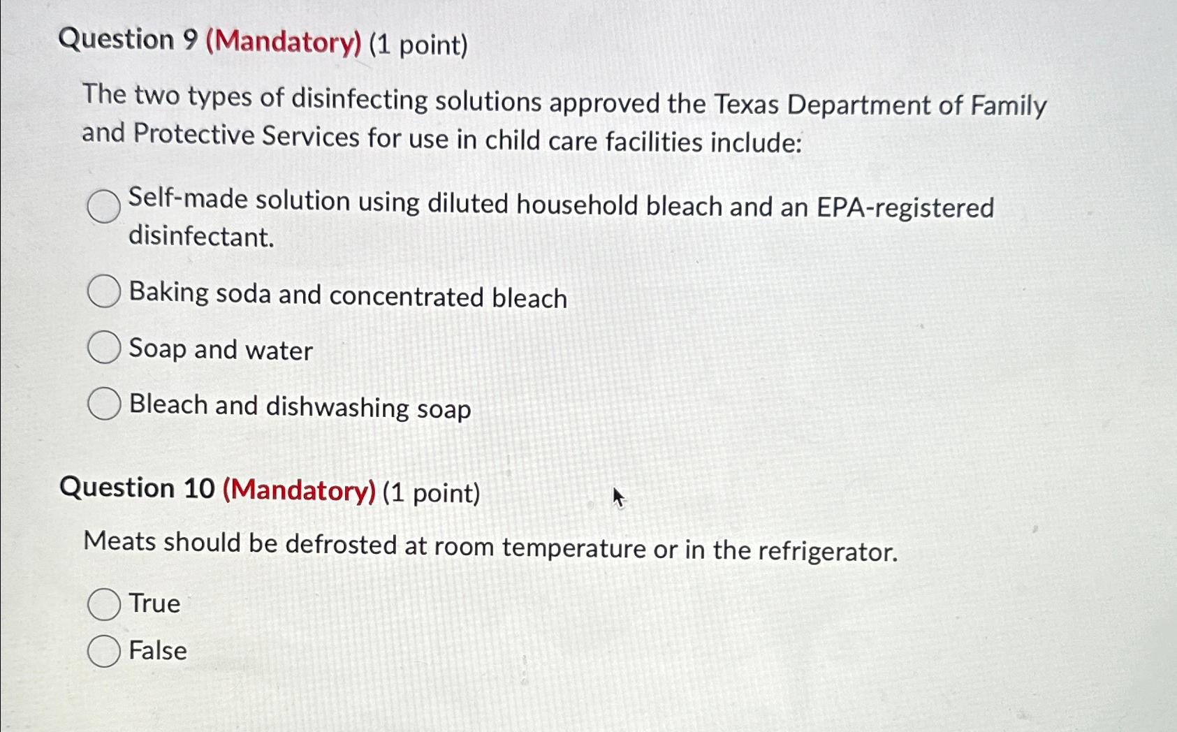 Solved Question 9 (Mandatory) (1 ﻿point)The two types of | Chegg.com