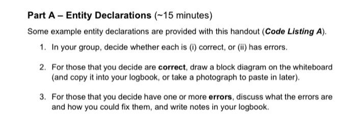 Solved library declarations library IEEE; use | Chegg.com