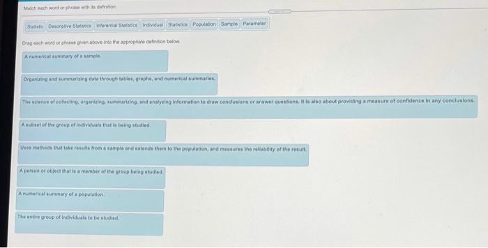 Solved Match each word or phrase with its definition Suste | Chegg.com