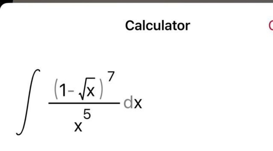 Solved Calculator∫﻿﻿(1-x2)7x5dx | Chegg.com