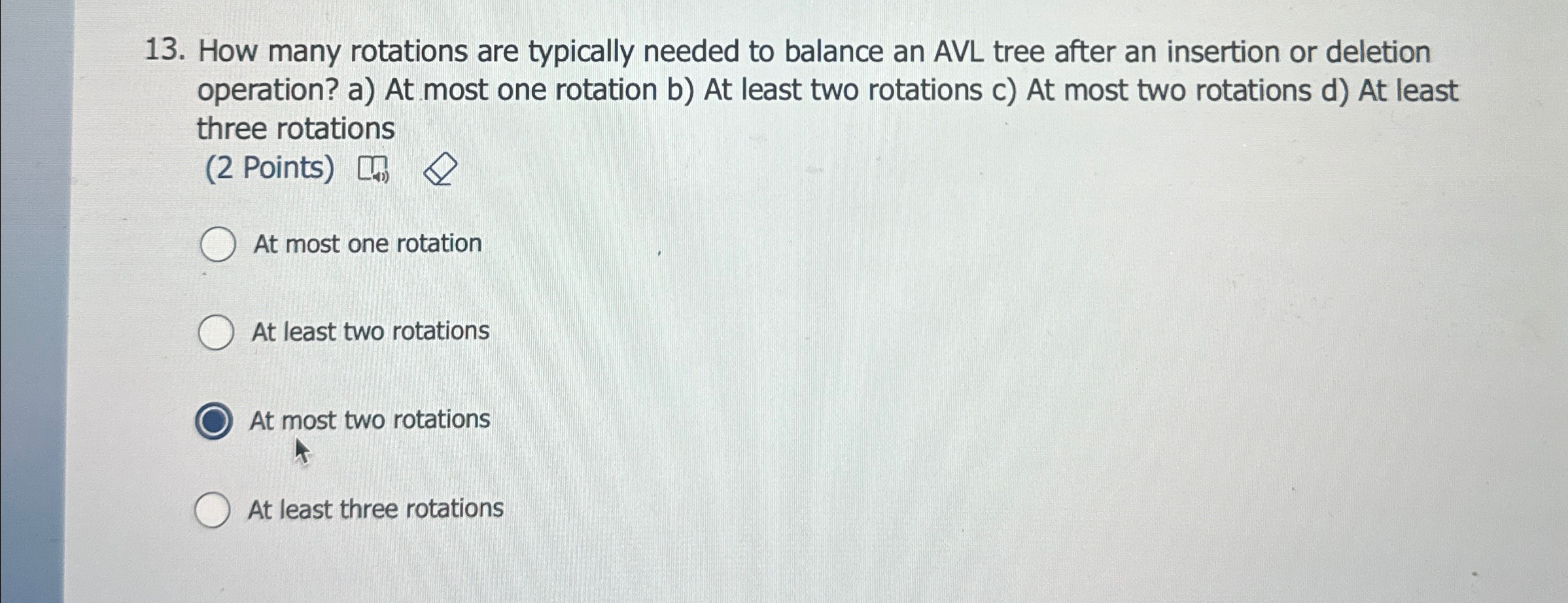 Solved How many rotations are typically needed to balance an | Chegg.com