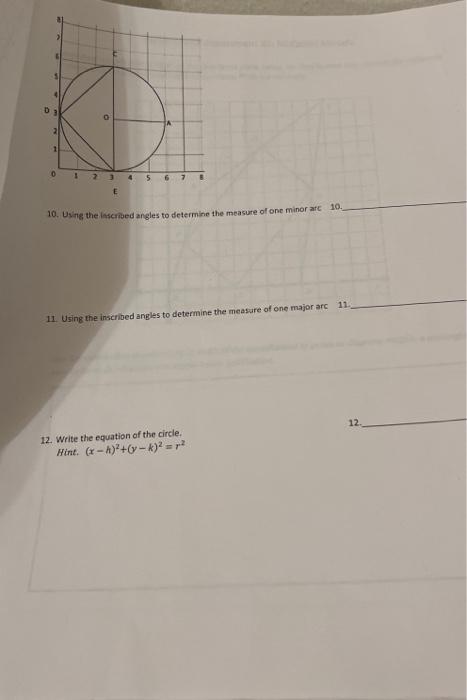 Solved E. Measure one central ancle. 6. 3. Cakulate the | Chegg.com