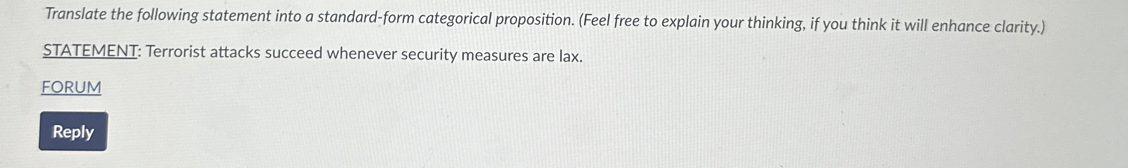 Solved Translate the following statement into a | Chegg.com