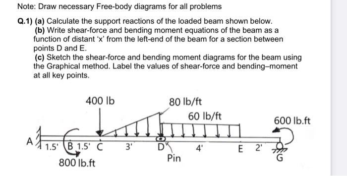 Solved Note: Draw necessary Free-body diagrams for all | Chegg.com