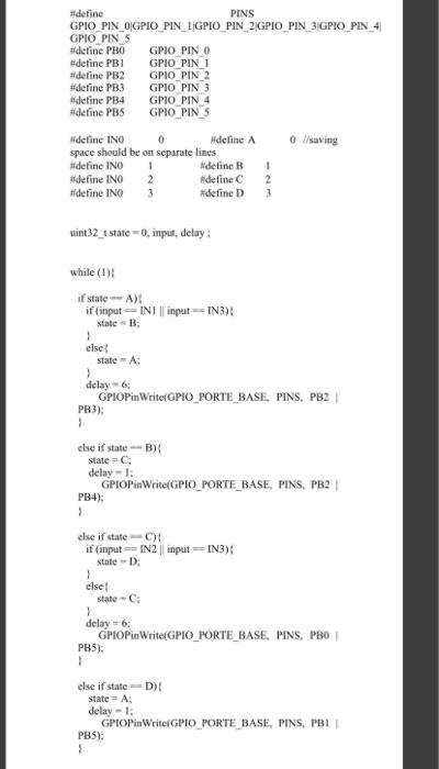 Solved 1. Code for a finite state machine is given below. | Chegg.com