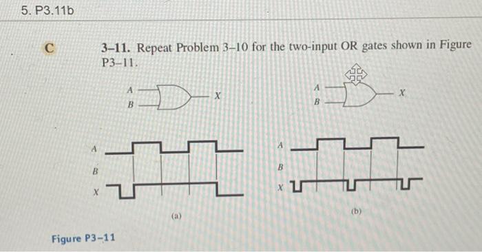 Solved C 3-11. Repeat Problem 3-10 for the two-input OR | Chegg.com