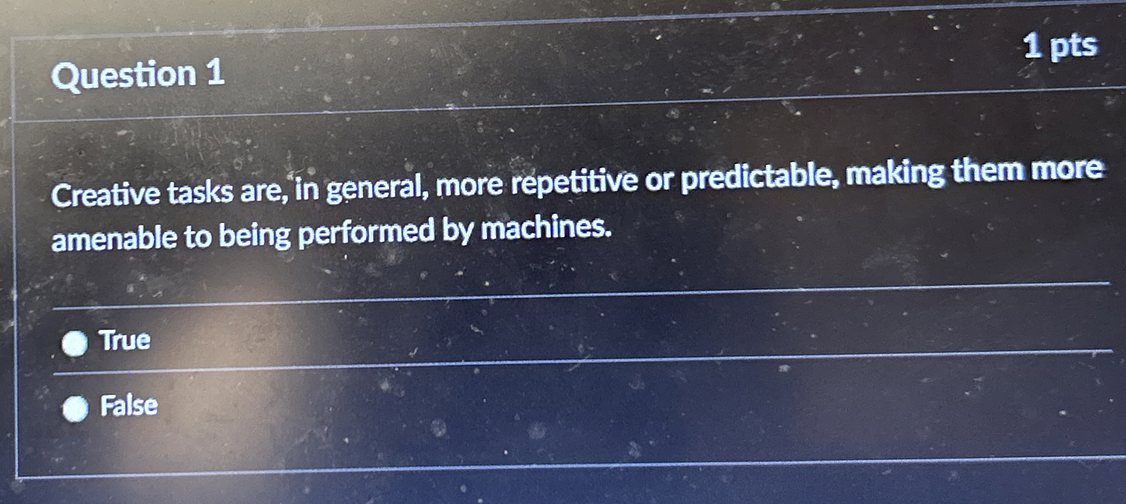 Solved Creative tasks are, in general, more repetitive or | Chegg.com