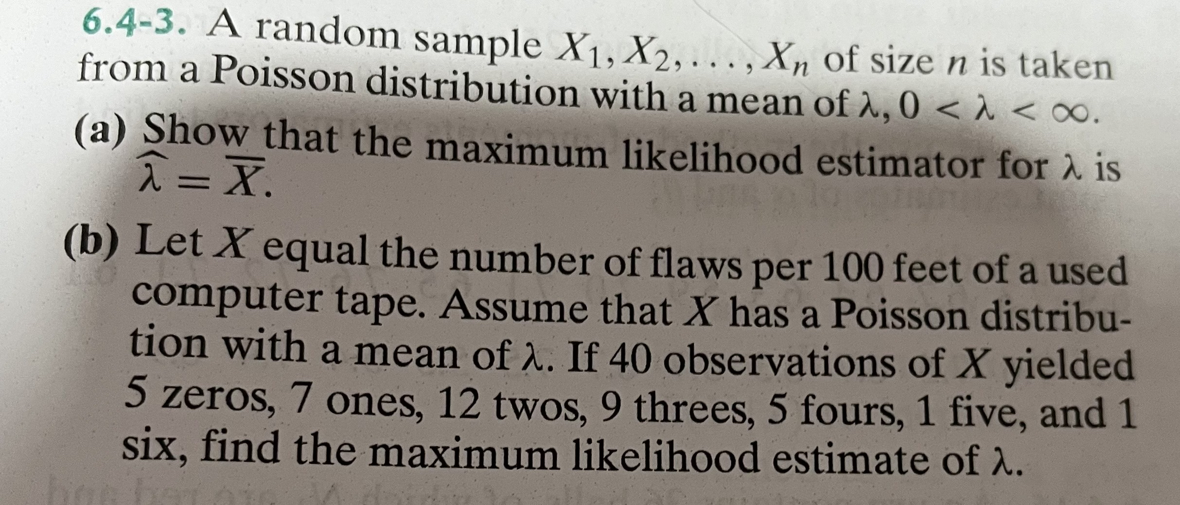 Solved 6.4-3. ﻿A random sample x1,x2,dots,xn ﻿of size n ﻿is | Chegg.com