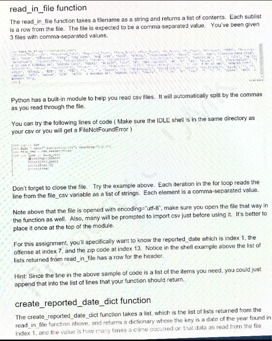 Solved - Use dictionaries - Previous skills in reading data | Chegg.com