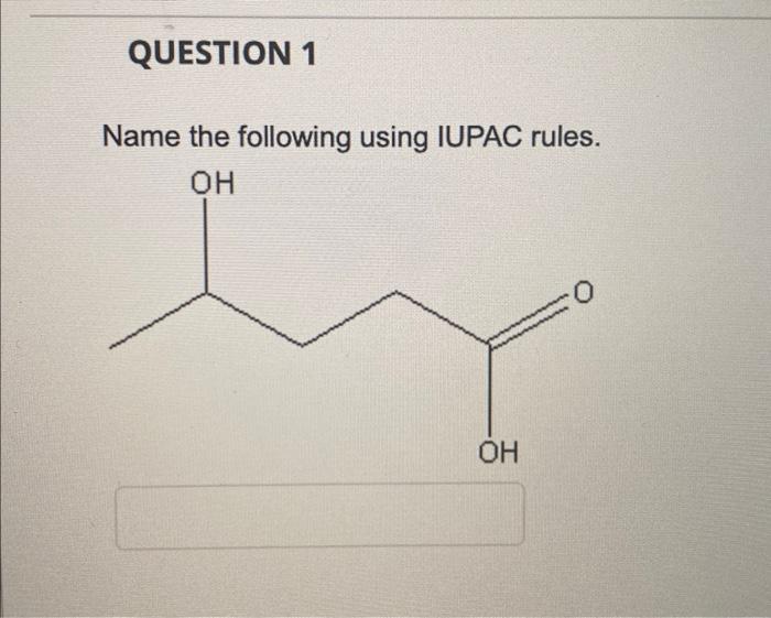 Solved Name the following using IUPAC rules. | Chegg.com