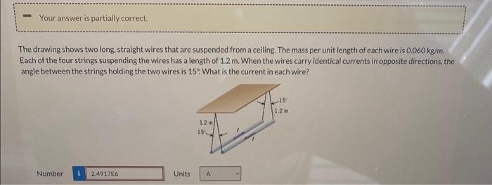 Solved The drawing shows two long, straight wires that are | Chegg.com