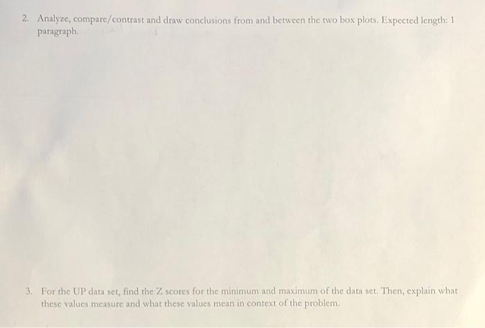 1. The data sets below contain the ages of two | Chegg.com