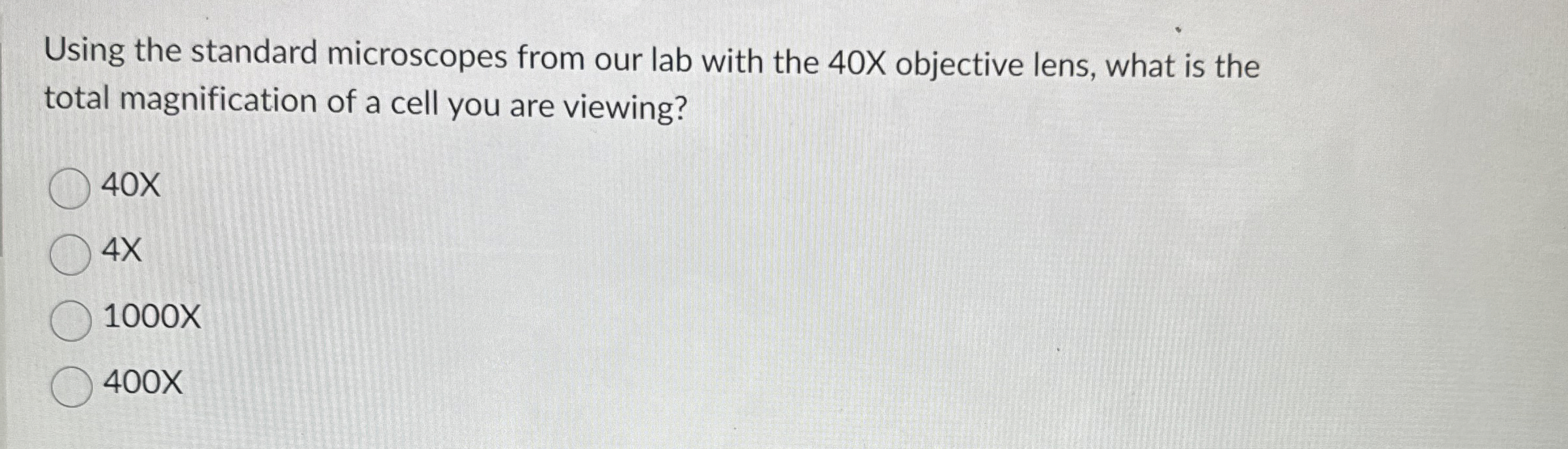 Solved Using the standard microscopes from our lab with the | Chegg.com