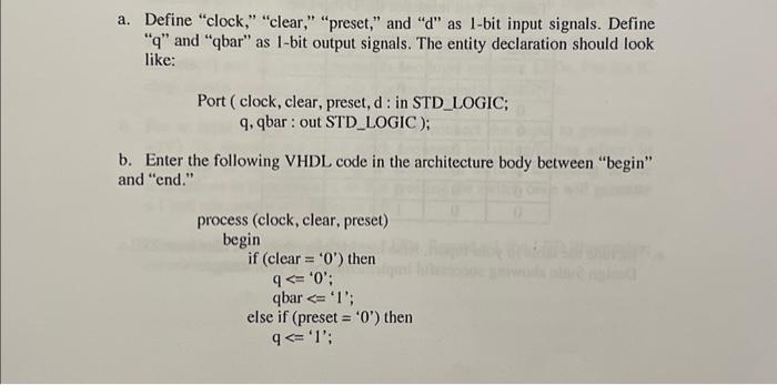 Solved I Need The Vhdl Code For A Jk Flip Flop By Modifying