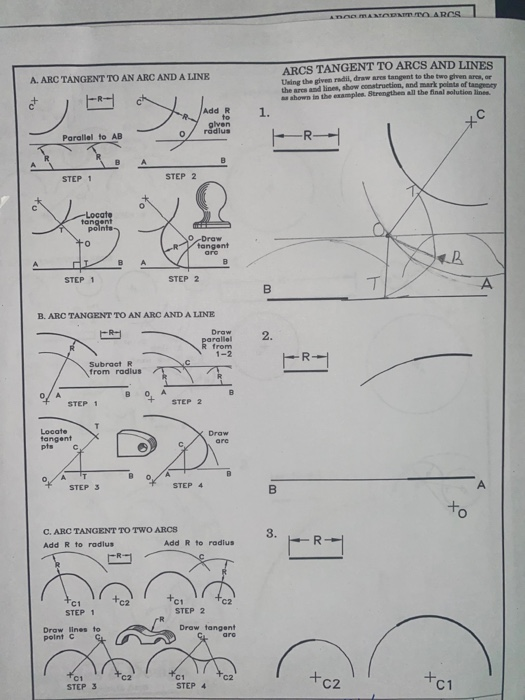 A. TANGENCIES: ACUTE ANGLES ARCS TANGENT TO LINES | Chegg.com