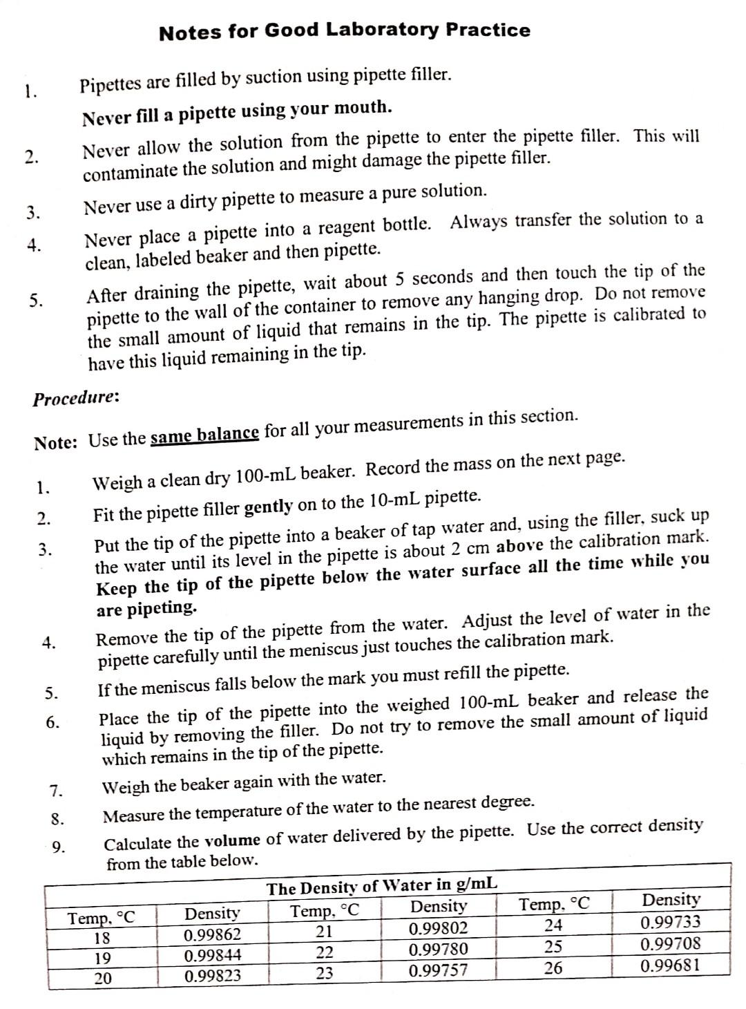 Solved E. Measurement of volumes of liquids Objective To | Chegg.com
