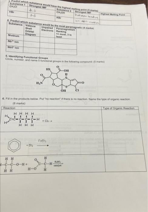 Solved 5. Identifying Functional Groups Circlo, numbor, and | Chegg.com