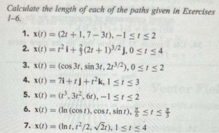 Solved Calculate the length of each of the paths given in | Chegg.com