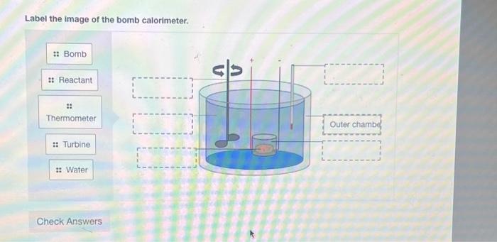 Solved Label the image of the bomb calorimeter. :: Bomb :: | Chegg.com