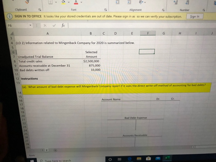 Solved Clipboard Font Alignment Number SIGN IN TO OFFICE it | Chegg.com