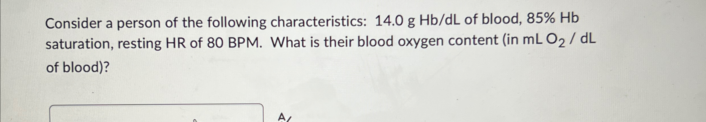 Solved Consider a person of the following characteristics: | Chegg.com
