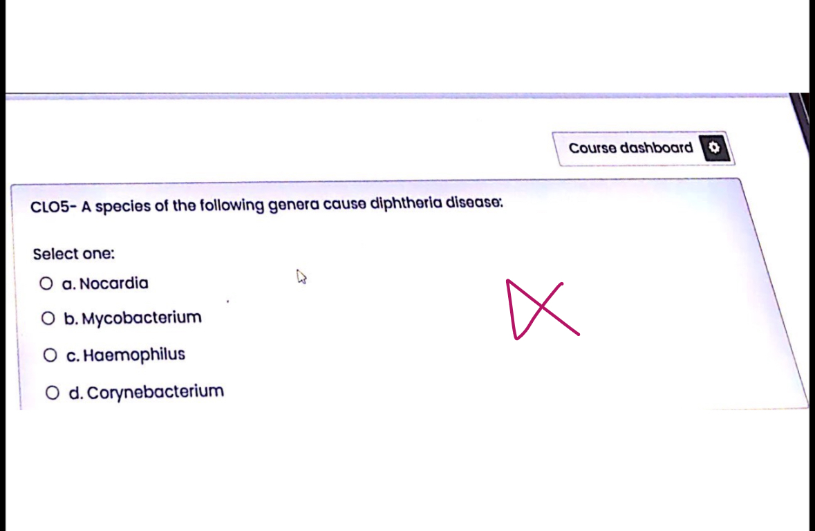 Solved CLO5- ﻿A species of the following genera cause | Chegg.com