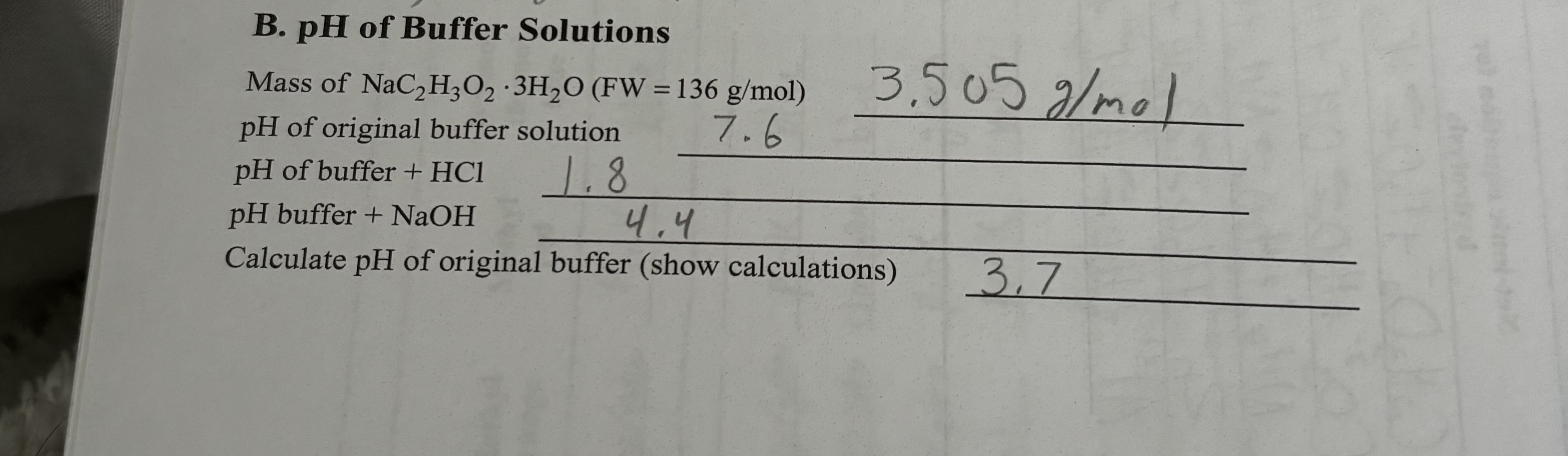 Solved Calculate pH of buffer + ﻿HClCaculate pH of buffer + | Chegg.com