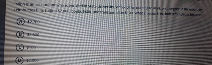 Solved Ralph is an accountant who is enrolled in state | Chegg.com