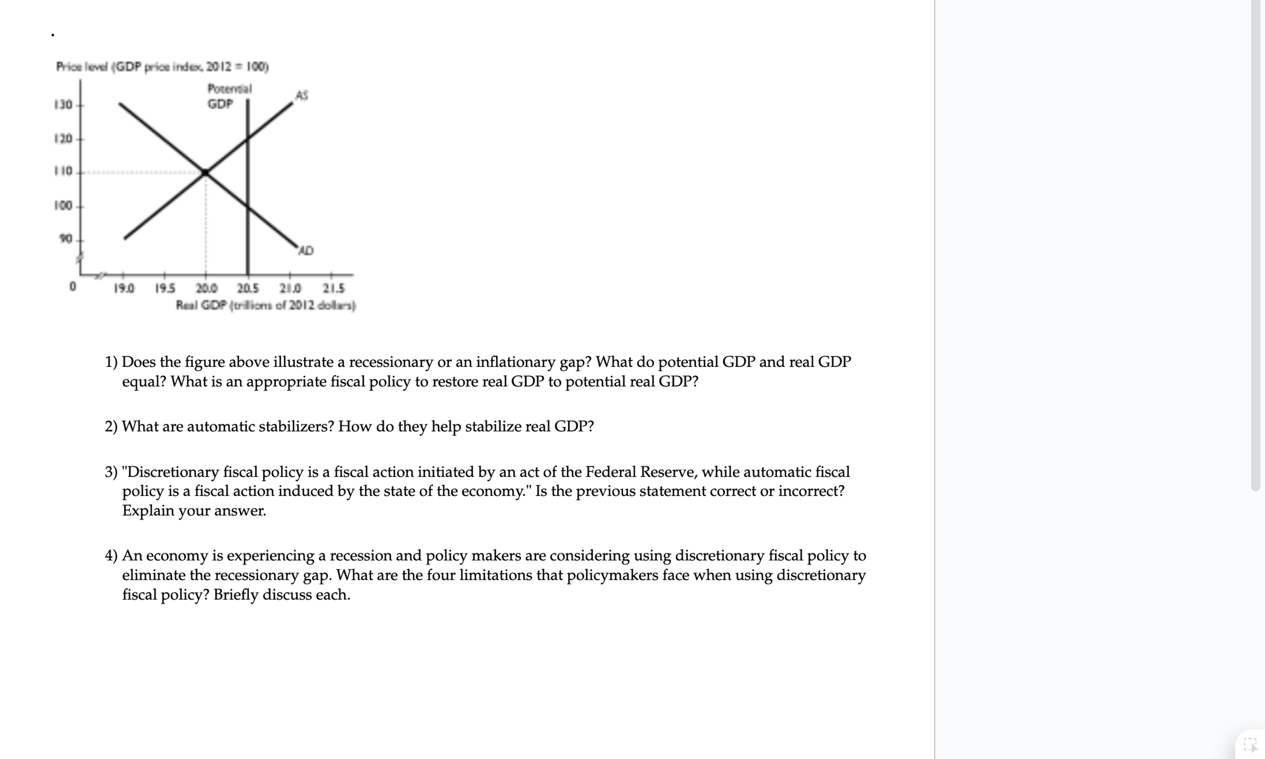 Solved Does the figure above illustrate a recessionary or an | Chegg.com