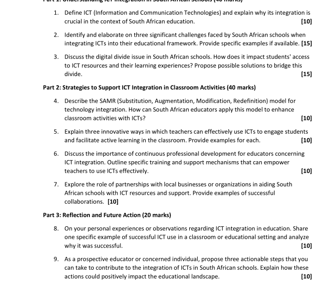 Solved Define ICT (Information and Communication | Chegg.com